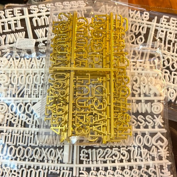 Other | Message Board Letters Numbers 3 Packs Of White 1 Pack Of Gold ...